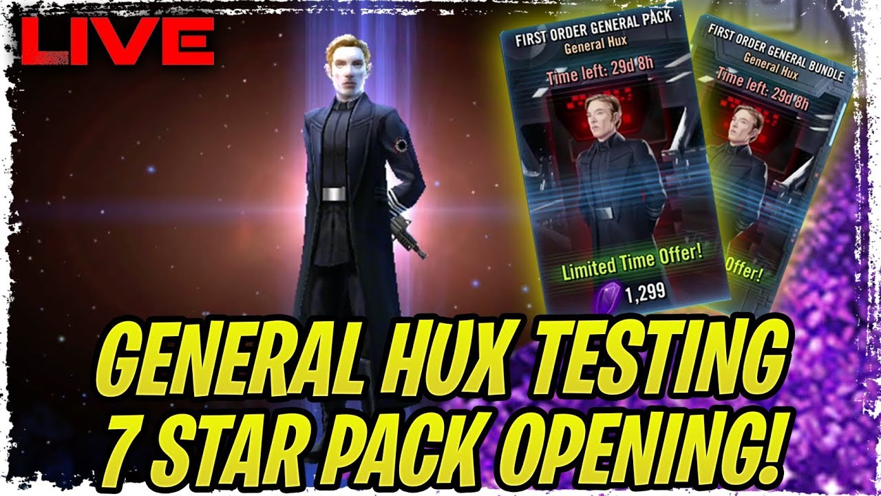 GENERAL HUX 7 STAR PACK OPENING AND TESTING LIVE! BOW TO DA FIRST ORDER ...