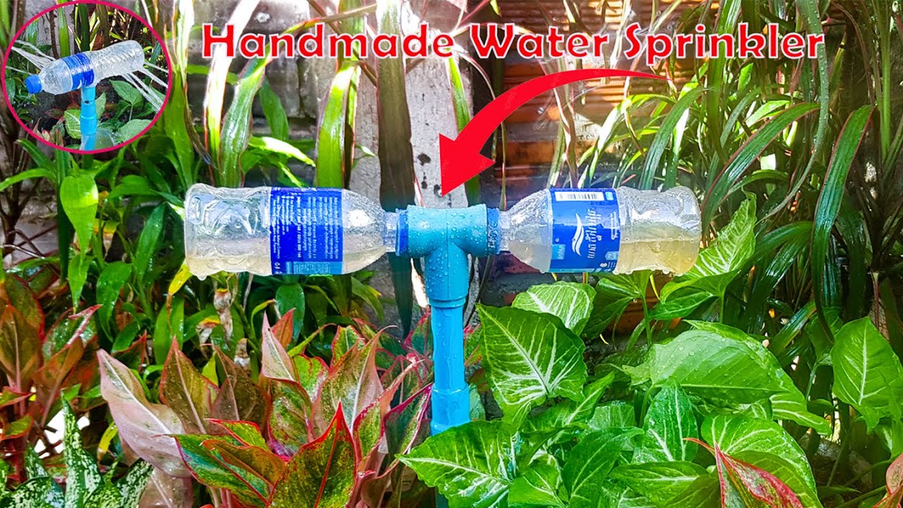 Watering System How to Handmade Rotate Water Sprinkler for Garden from ...