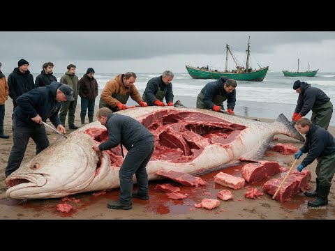 Deep Sea Longline Halibut Fishing– Giant Flounders Pulled Up in Masses ...