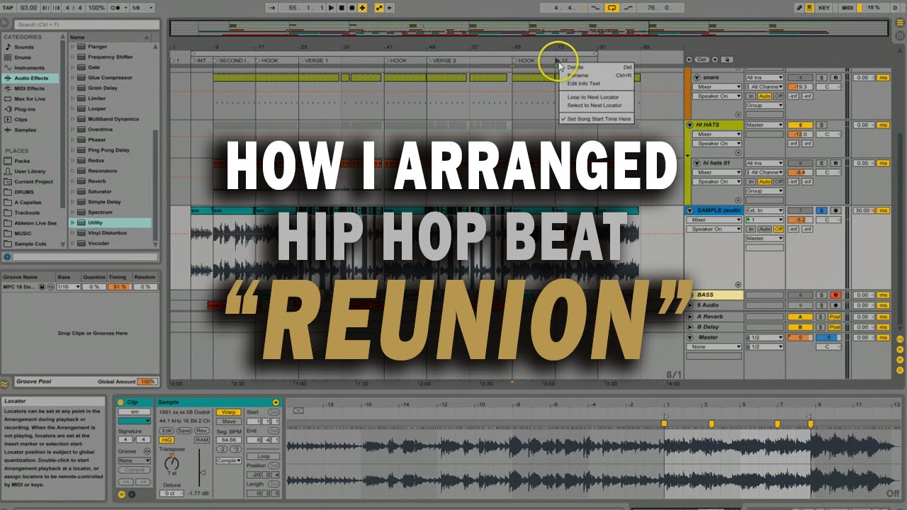 How I Arranged Hip Hop Beat "Reunion" | Hip Hop Instrumental ...