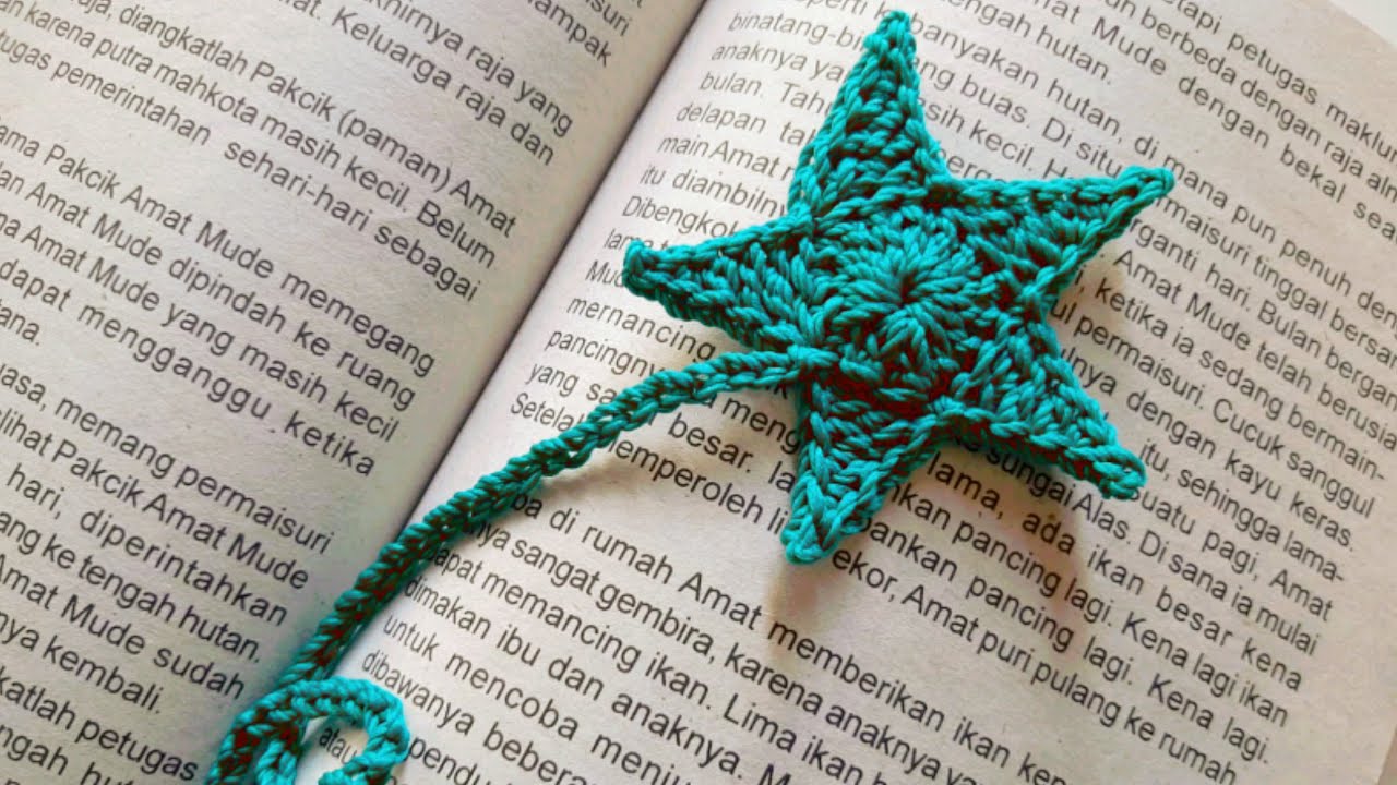 how to crochet a star bookmark easy - YouTube