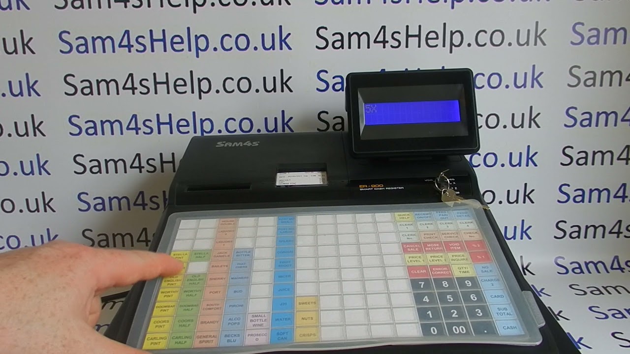 How To Use Sam4S ER-900 / ER-920 / ER-940 Cash Register Till EPoS ...