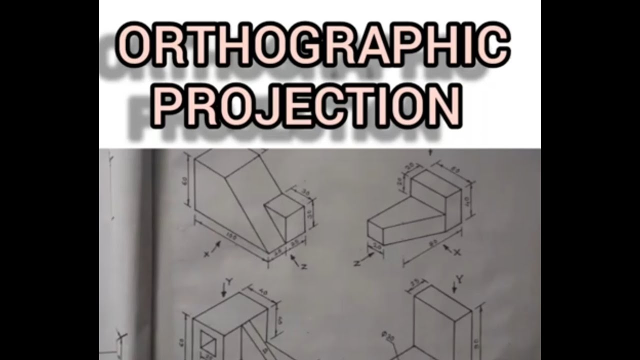 ORTHOGRAPHIC projection, Third angle method 1 - YouTube