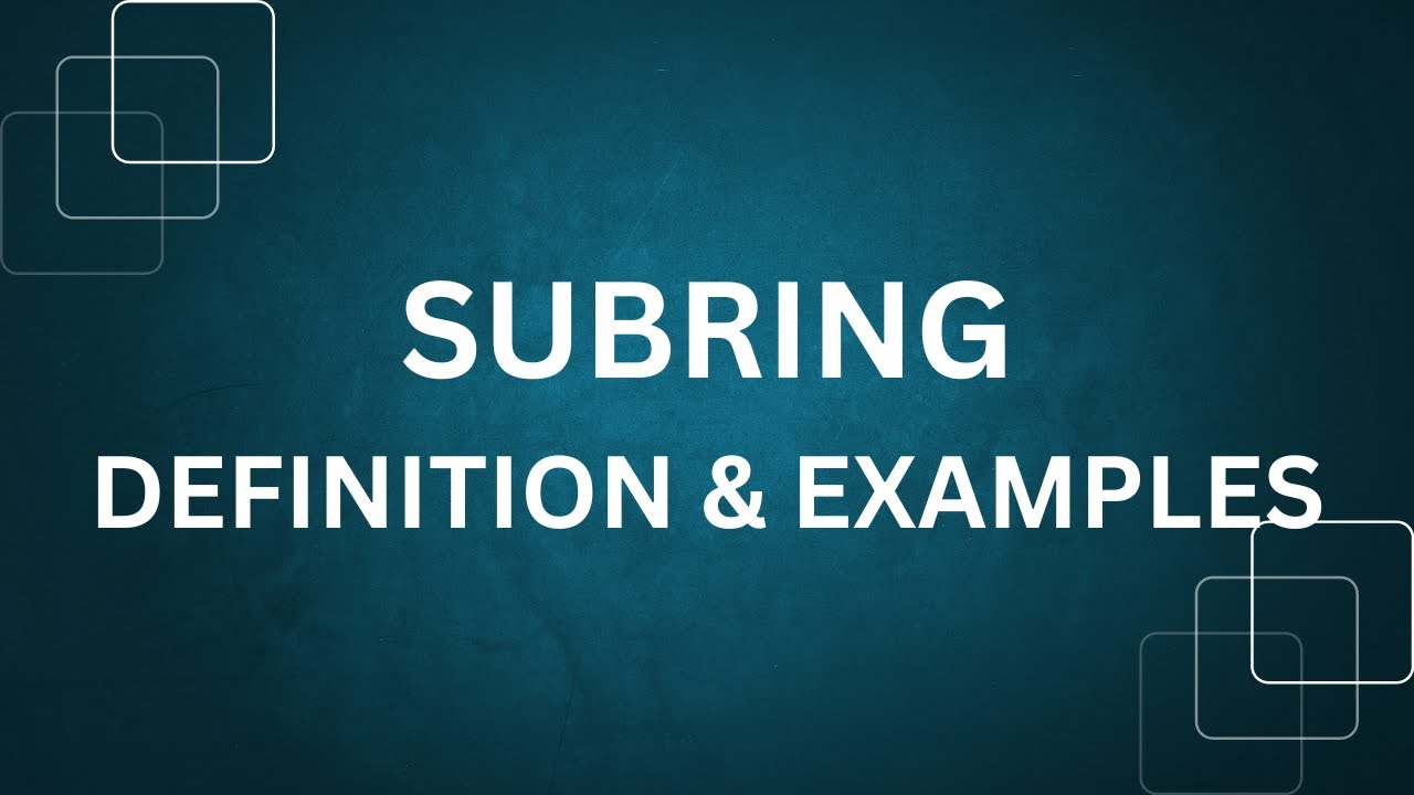 Ring theory.lecture#18(a).Subring definition and examples .urdu/hindi ...