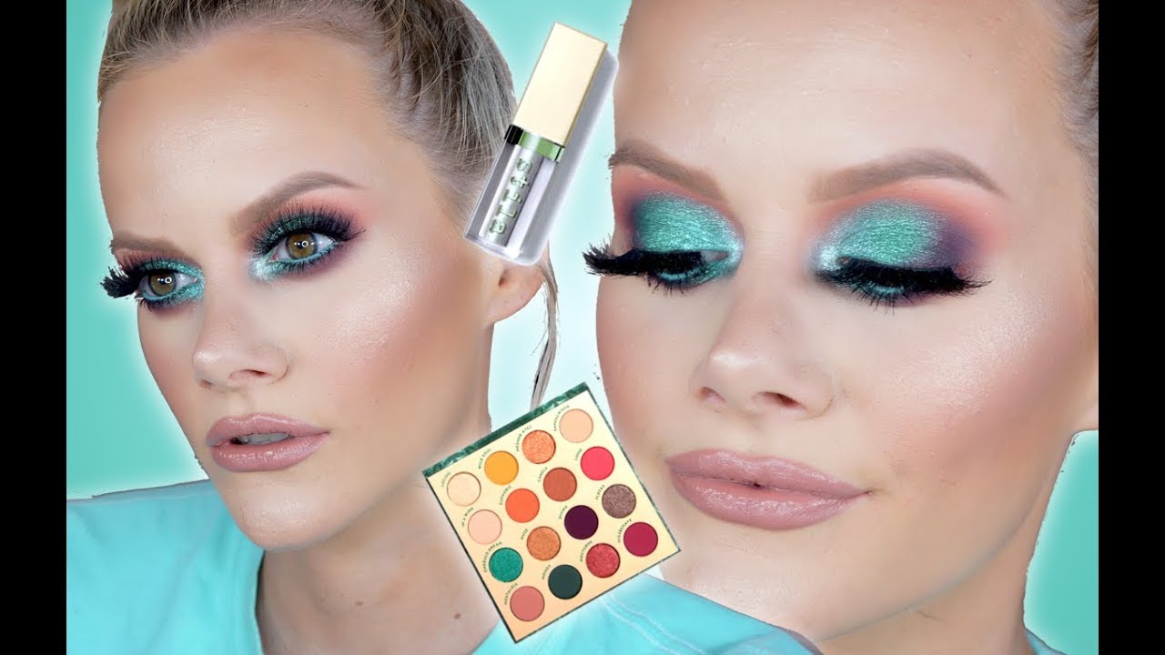 TEAL POP MAKEUP TUTORIAL | Colourpop X iLuvSarahii Palette - YouTube