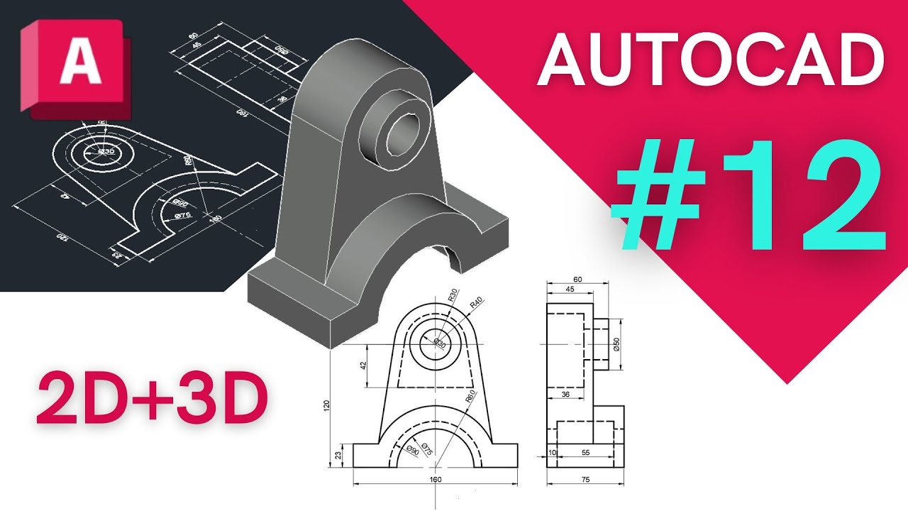 AutoCAD 2023 Practice #12 - YouTube