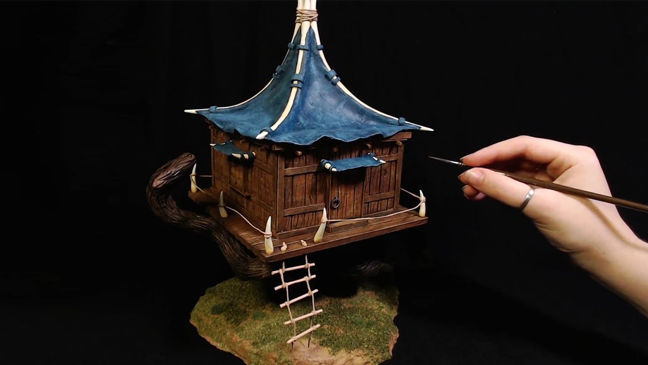 I made a Tiny Treehouse Diorama - YouTube