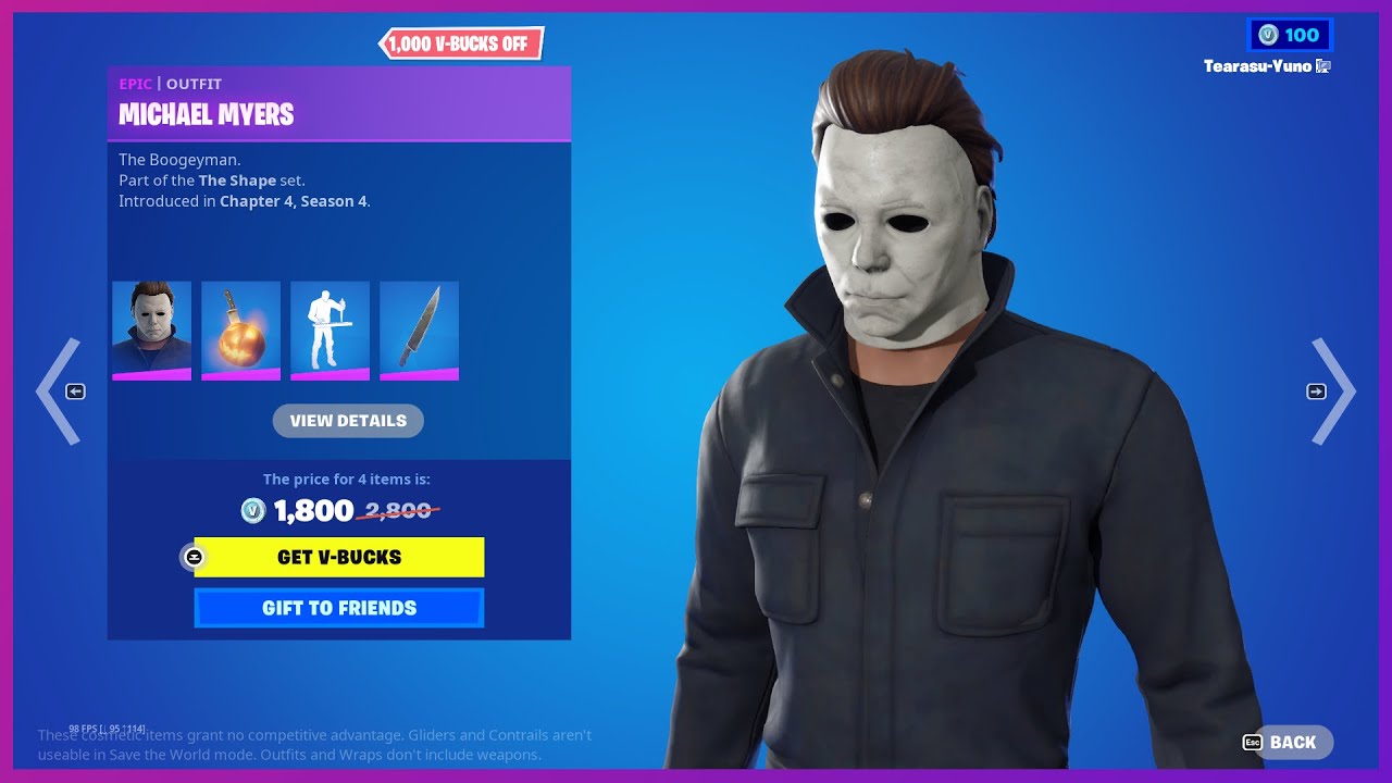 (Fortnite item shop) New Michael Myers Skin [October 24th, 2023] - YouTube
