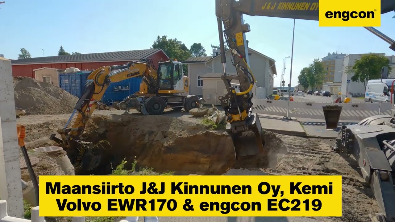 engcon Volvo & Liebherr - YouTube