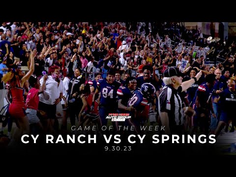 Cy Ranch vs Cy Springs Football 9.30.23 - YouTube