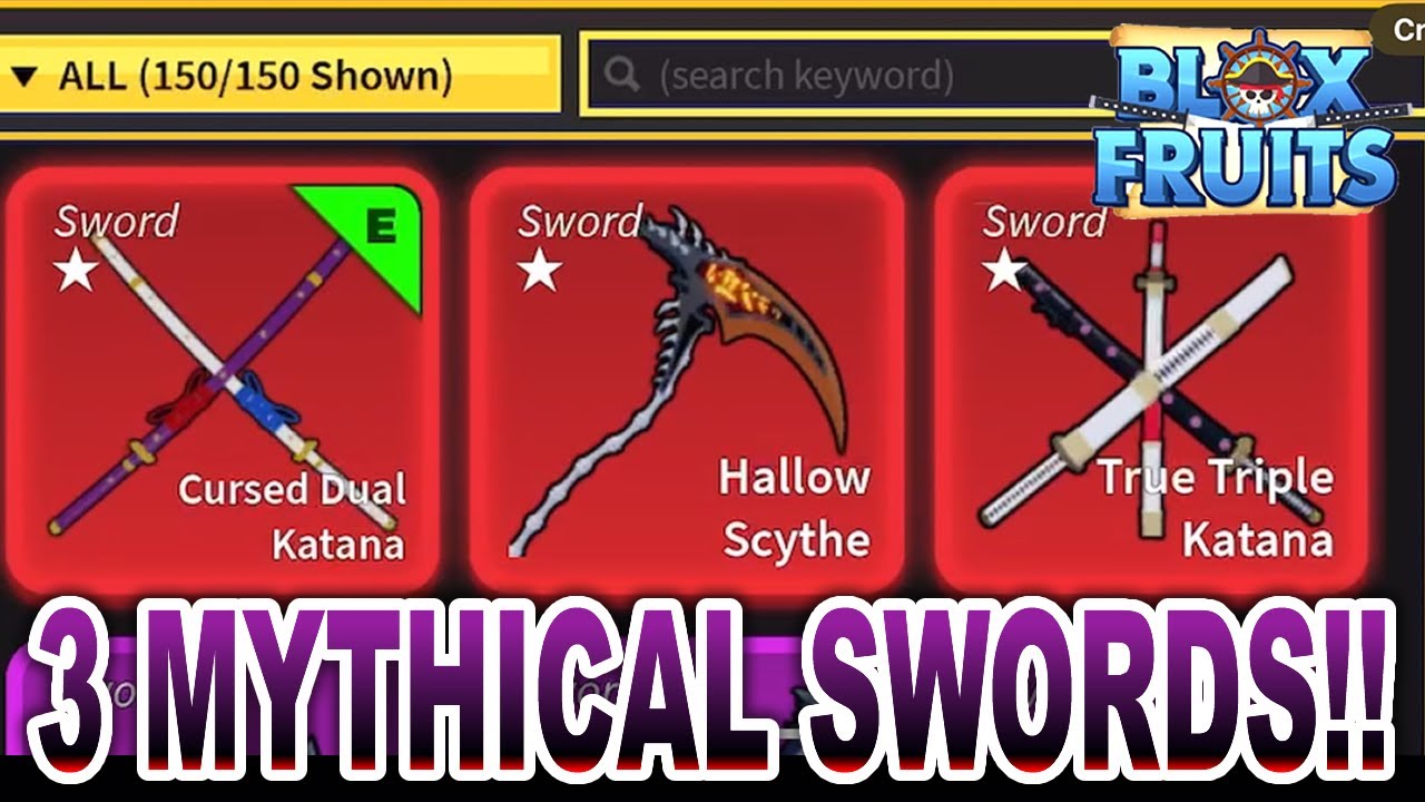 SHOWCASE OF ALL 3 SWORDS THAT DOESN’T COST ROBUX!! ROBLOX BLOXFRUITS ...