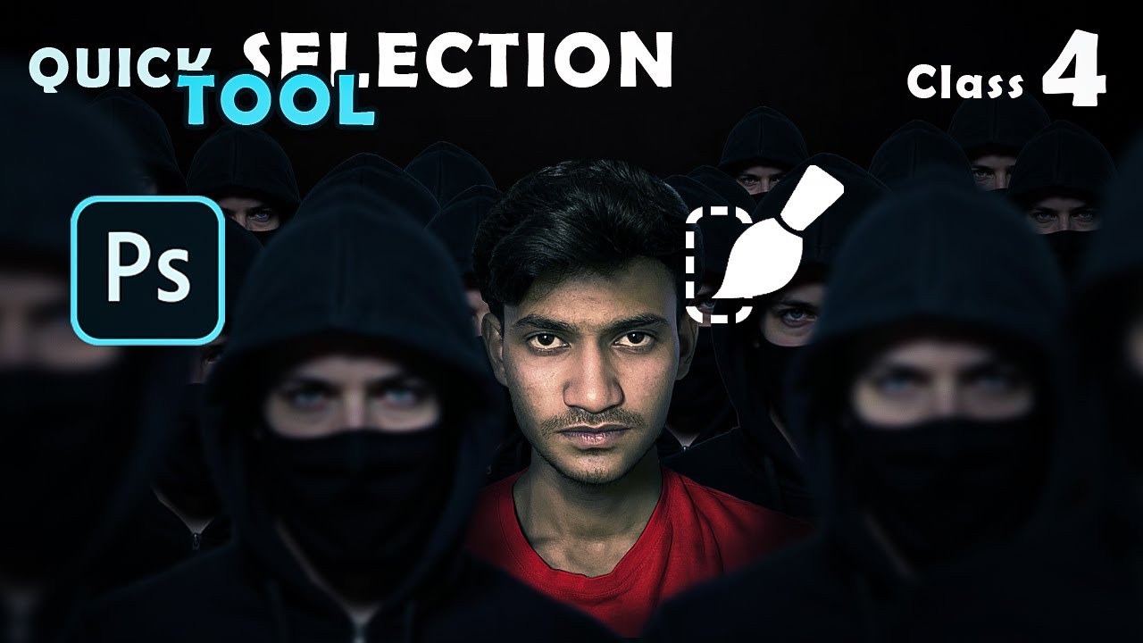 Quick selection tool learn photoshop 😁🤗 Class 4 - YouTube