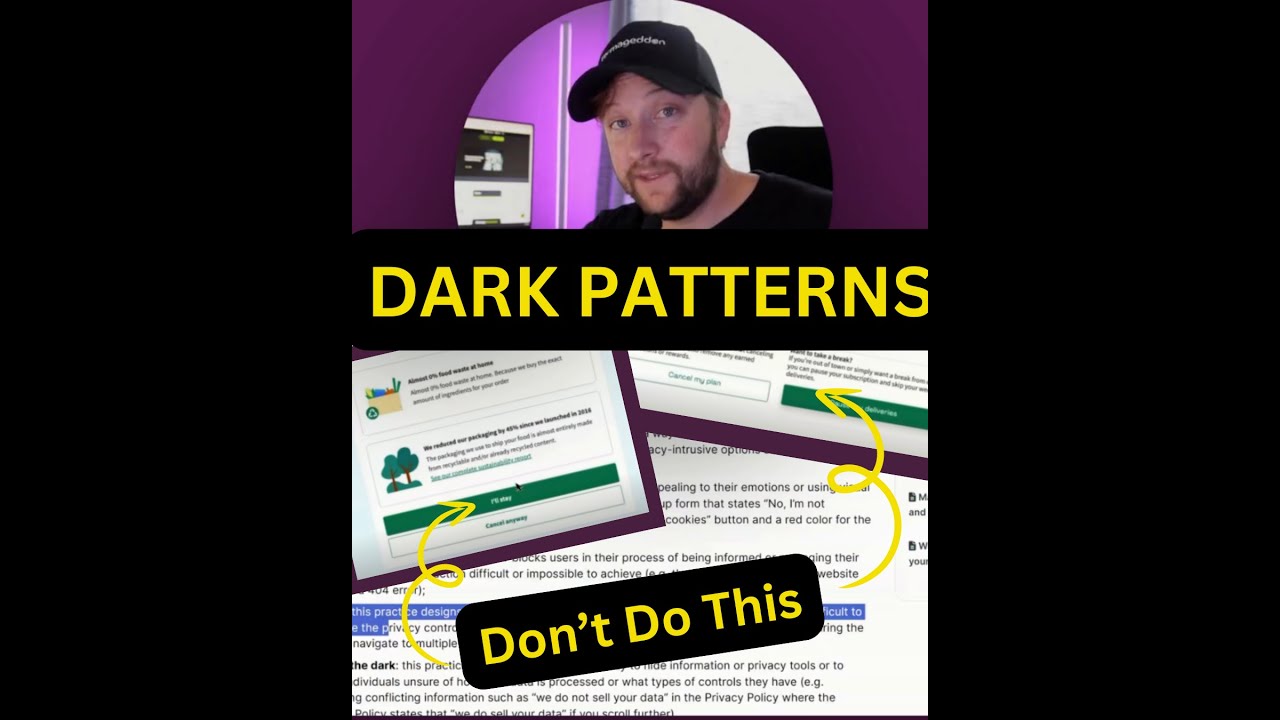 Example of Dark Patterns being used on websites - YouTube