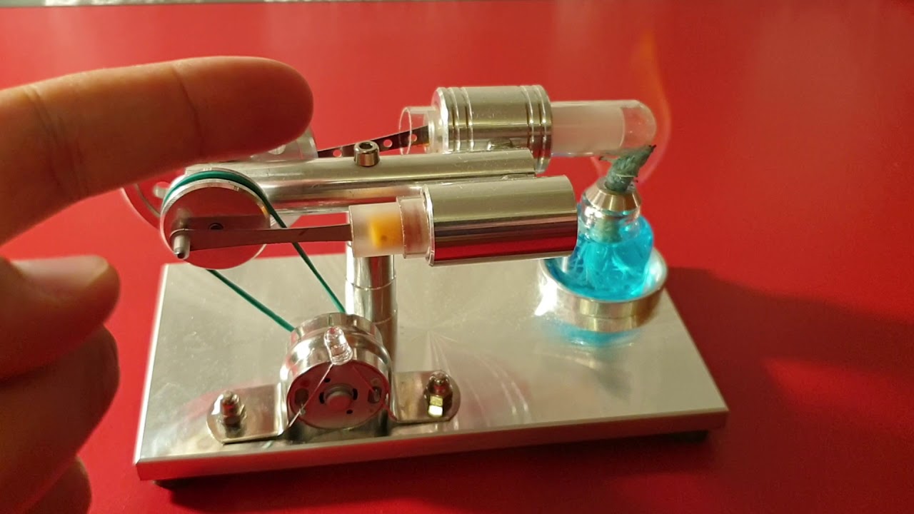 Stirling Engine test - YouTube