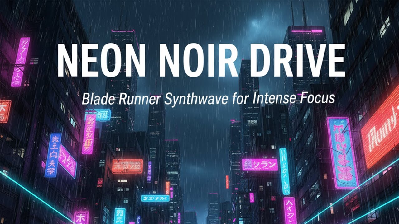 NEON NOIR DRIVE Blade Runner Synthwave for Intense Focus - YouTube