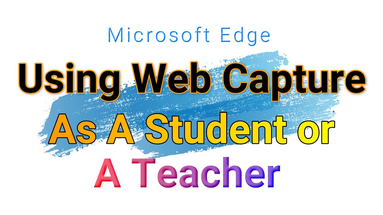 Using Web Capture As A Student Or Teacher - YouTube