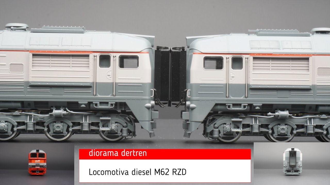 Locomotiva diesel 2 M62 0064 RZD - YouTube