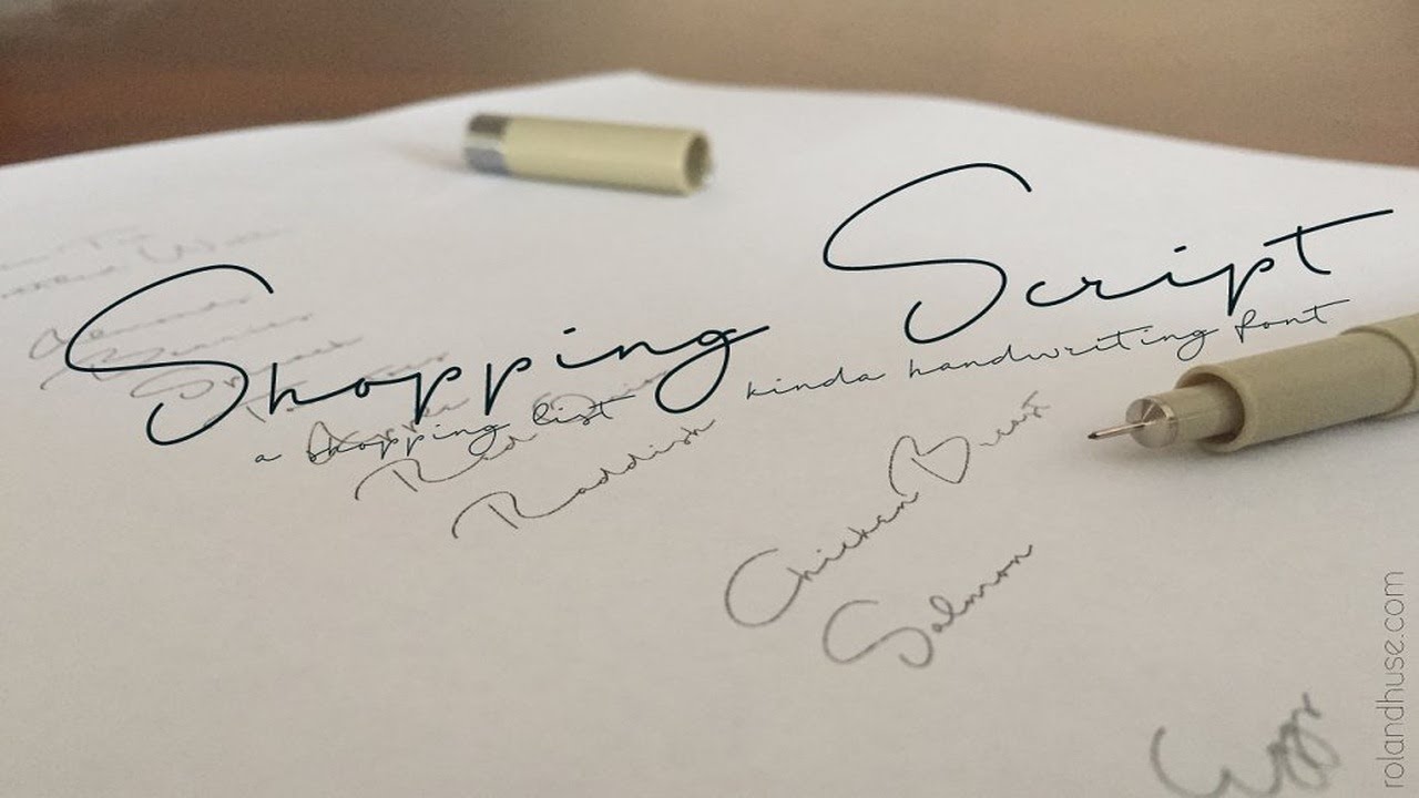 Shopping Script Font Free Download - YouTube