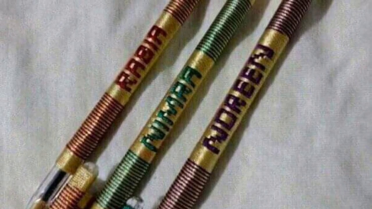 Name weaving pen tutorial .. - YouTube