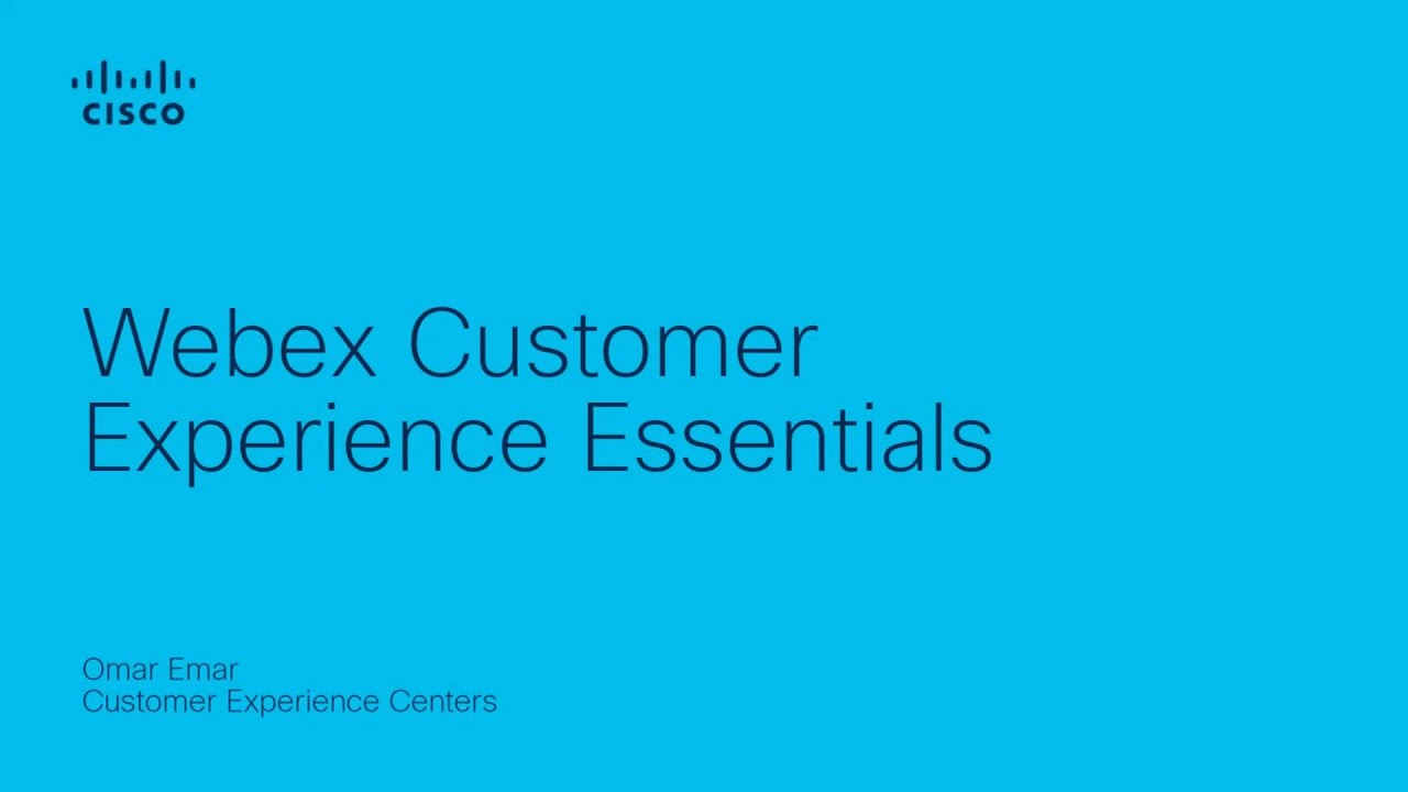 Webex Customer Experience Essentials - YouTube