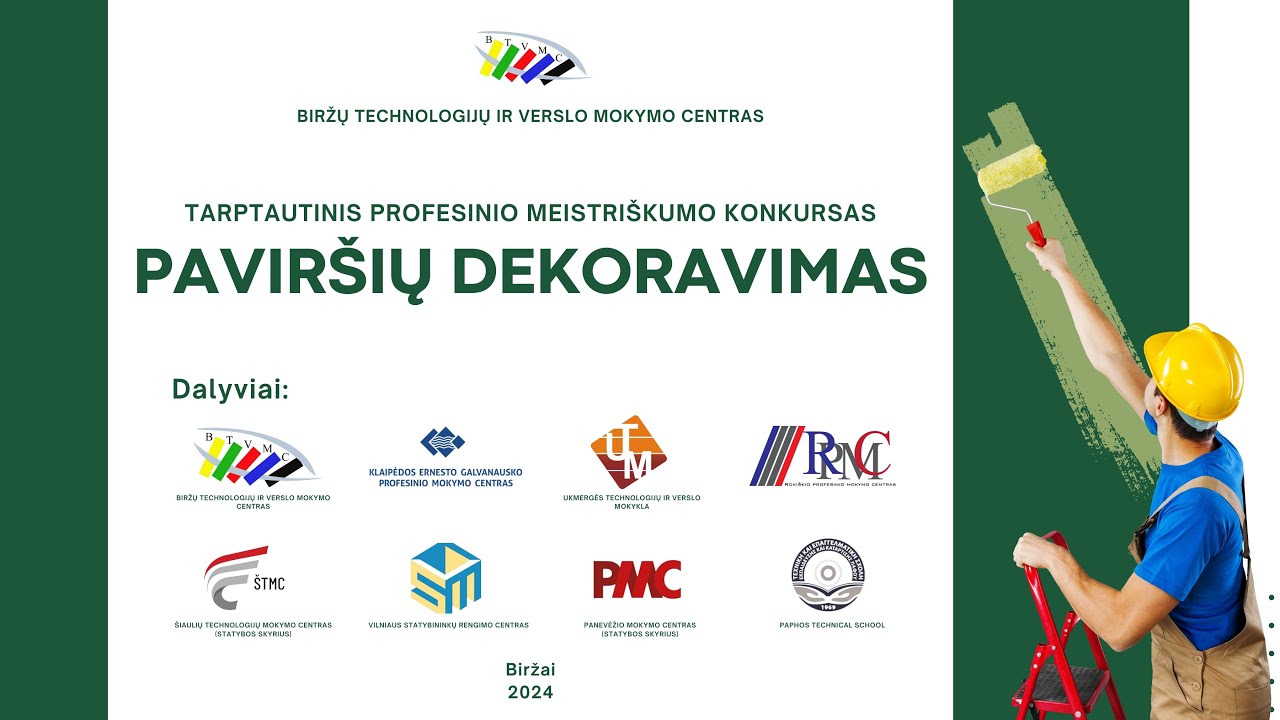 Tarptautinis profesinio meistriškumo konkursas „Paviršių dekoravimas ...