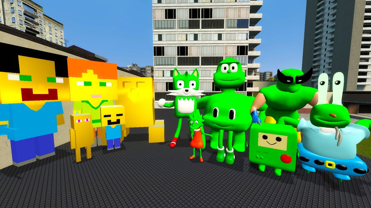 Garry's Mod - 3D NEXTBOT MINECRAFT GOLD VS NEXTBOT MEMES GREEN, RAINBOW ...