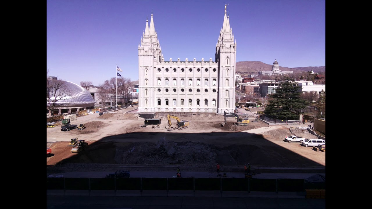 Mar 2020 Salt Lake Temple Square construction time-lapse - YouTube