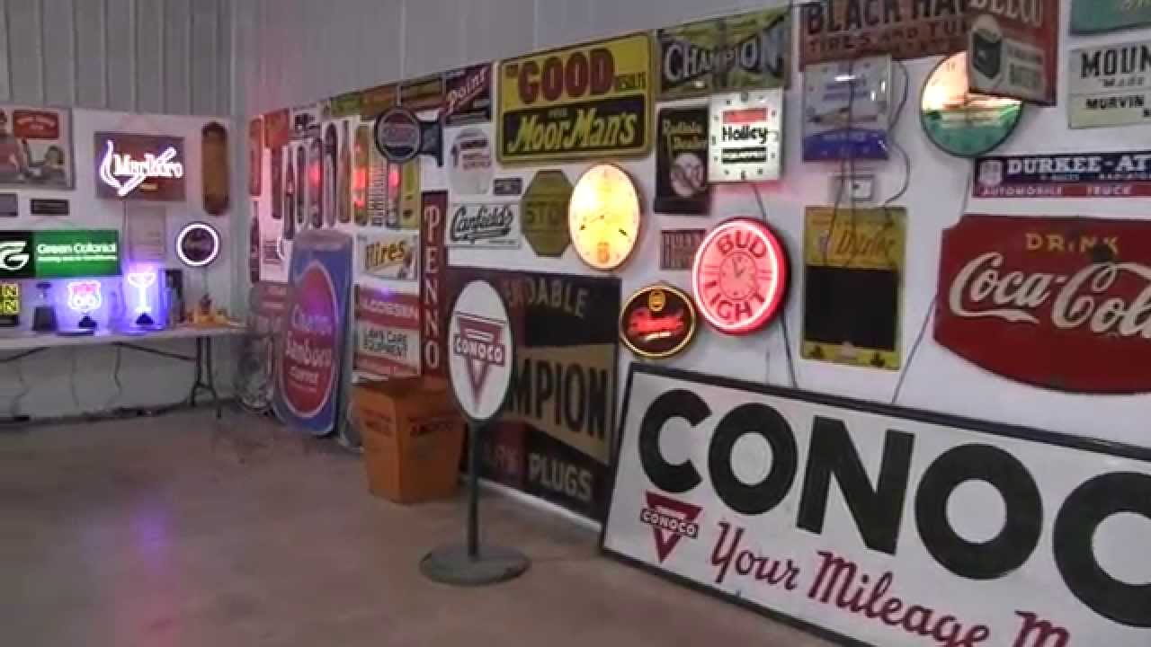 No Reserve Collector Sign Auction - YouTube
