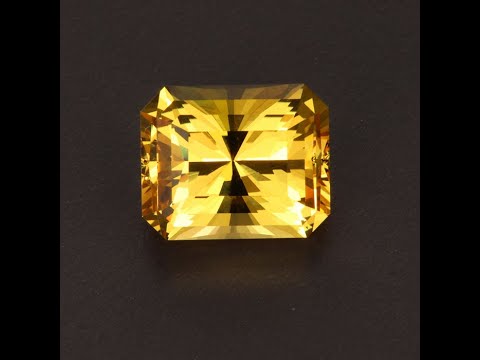 Barion Emerald Cut Heliodor Gemstone 8.85 Carats - YouTube
