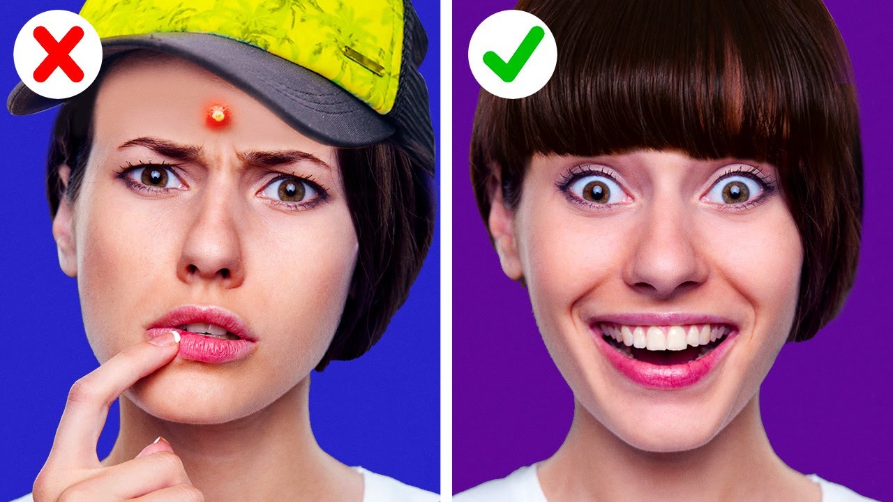 28 BEAUTY HACKS FOR EVERY AWKWARD SITUATION - YouTube