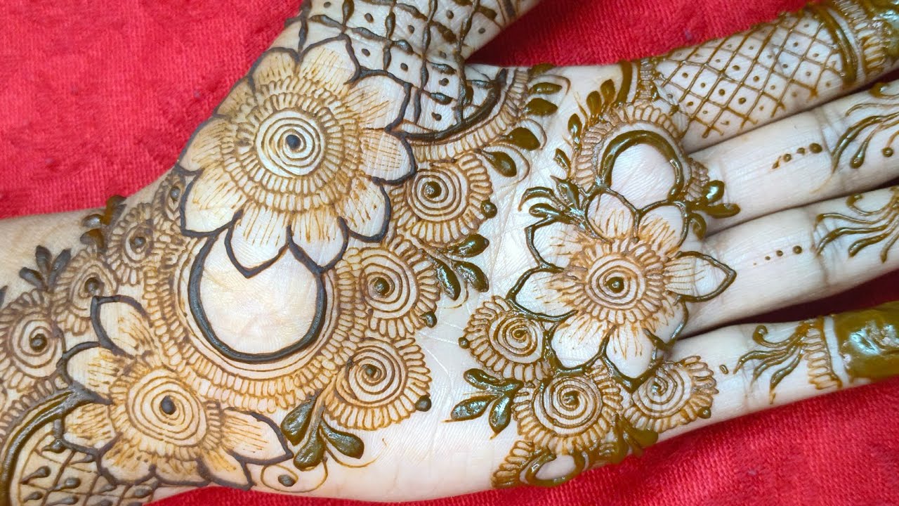 Mehendi ka sunder design|easy flower mehendi design for girls #henna # ...