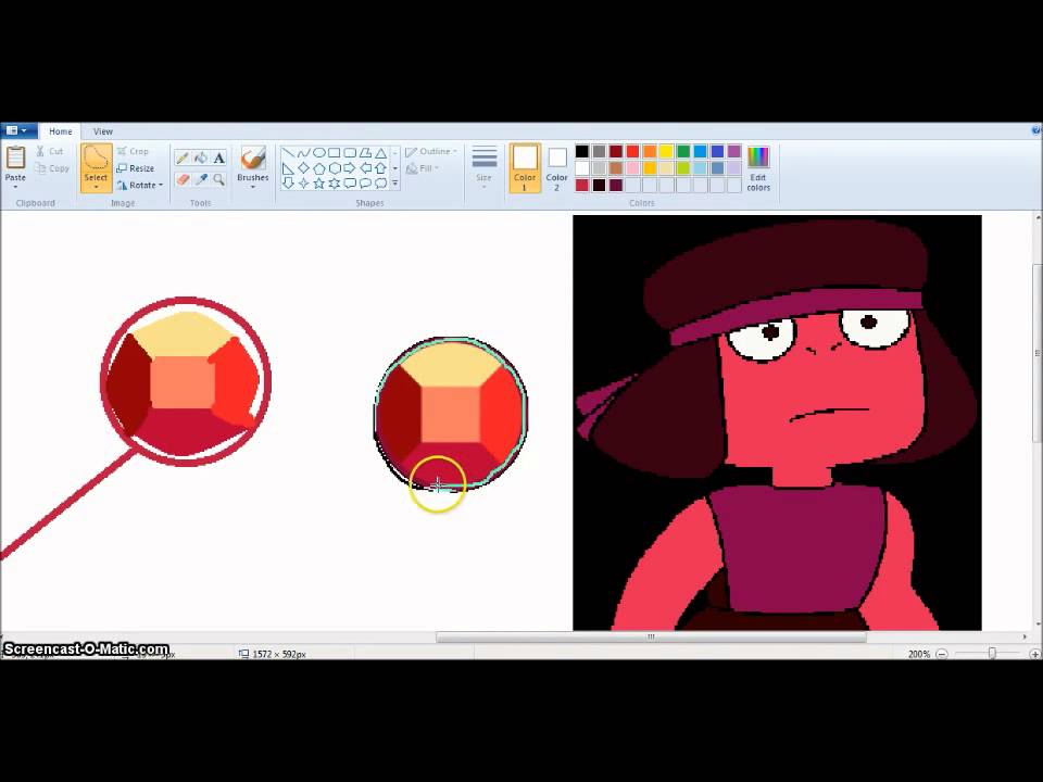 My Little Crystal Gems-Ruby Speedpaint - YouTube