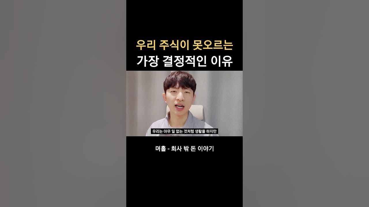 한국주식이 덜 오른 이유 Youtube