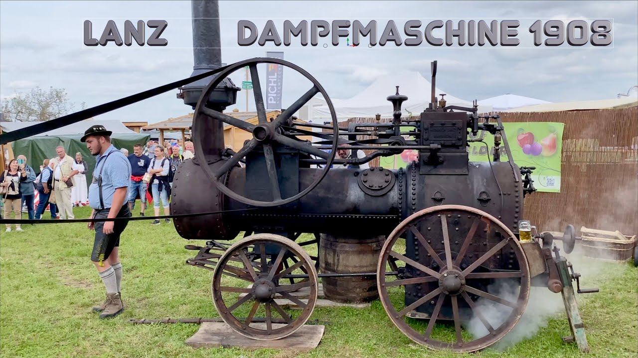 Lanz Dampfmaschine von 1908 in Aktion (in 4K) - YouTube