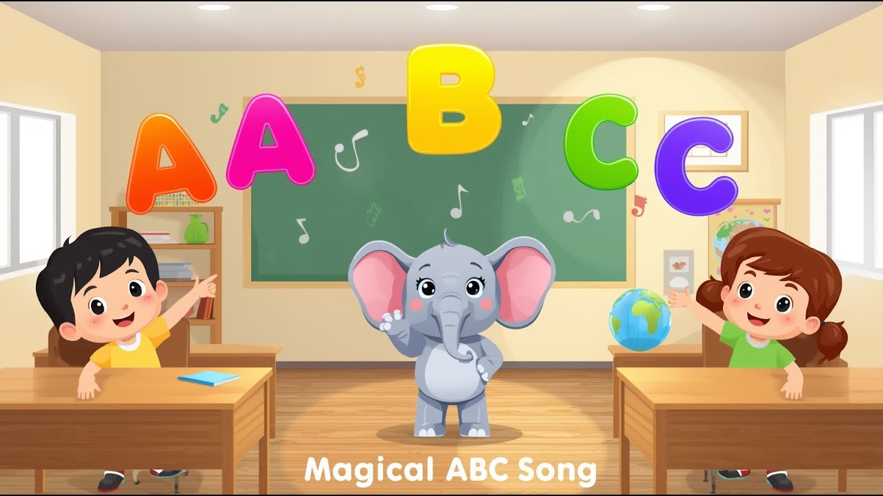 Magical ABC Song 🌈 | A to Z Learning for Kids | Hindi ABC Rhyme | 3D ...