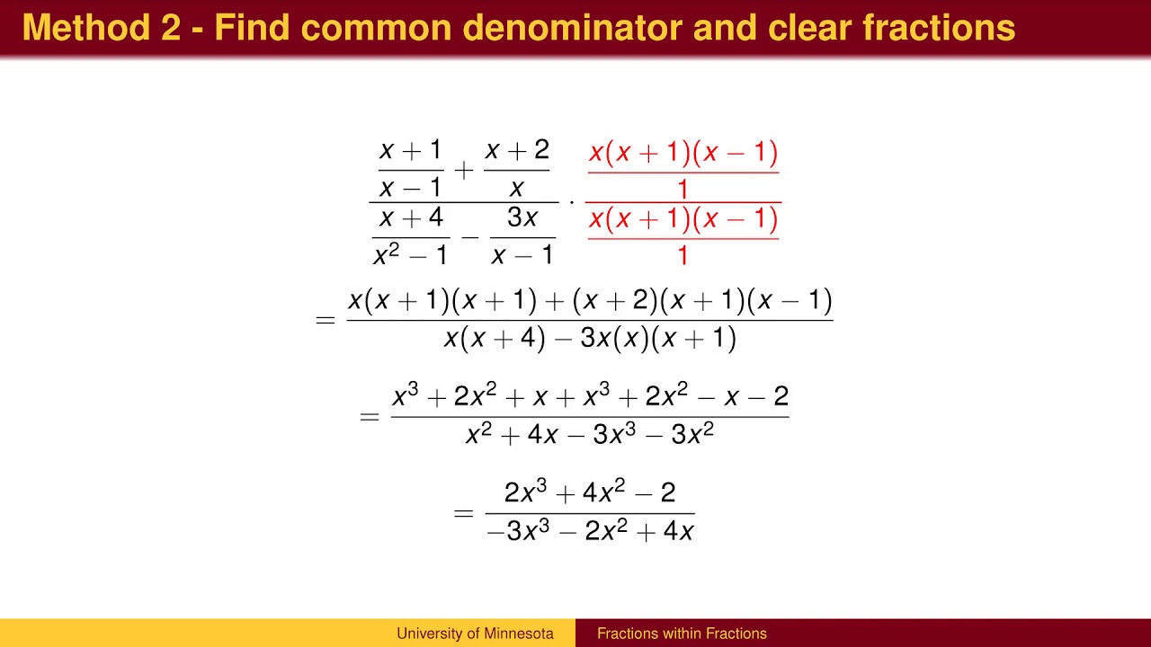 BA 2.6 - Fractions within Fractions - YouTube