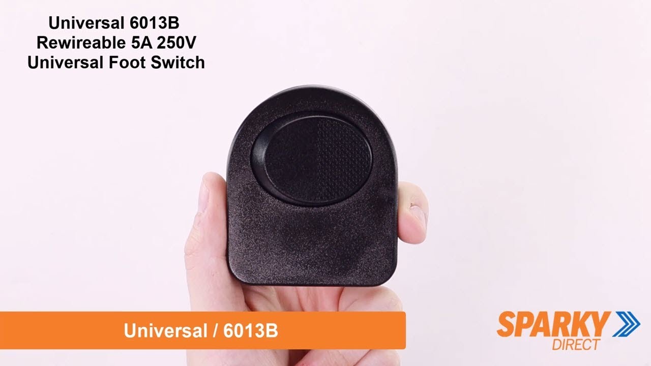 6013B | Rewireable 5A 250V Universal Foot Switch - YouTube