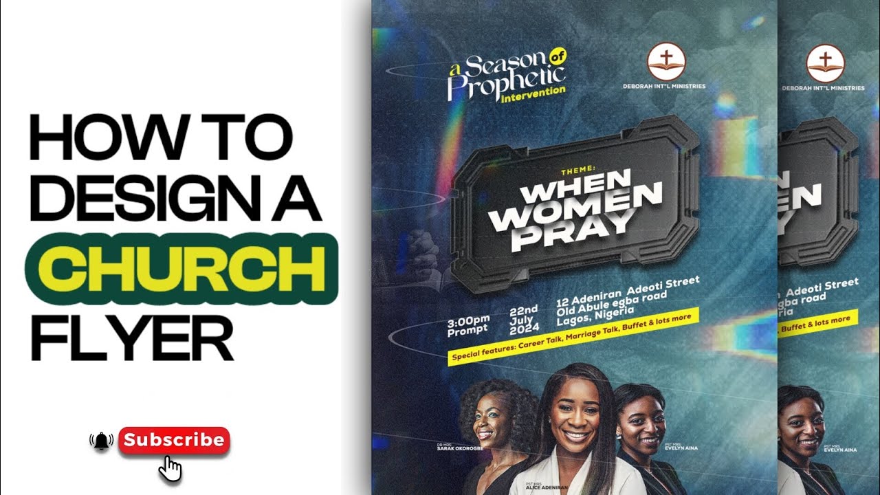 HOW TO DESIGN A CHURCH FLYER | FOR BEGINNERS | PHOTOSHOP TUTORIAL - YouTube