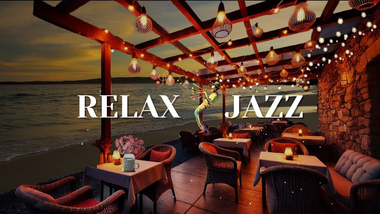 Relaxing Jazz Music & Sound Of Sea Waves ☕ Perfect for a Tranquil Start ...