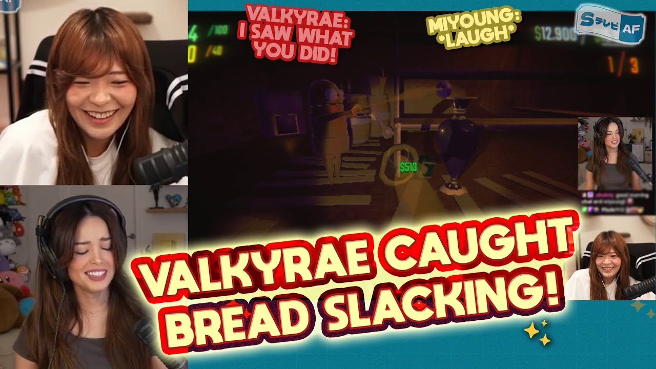 ISAWWHATYOUDID! Valkyrae CAUGHT Bread SLACKING AROUND and Miyoung didn ...