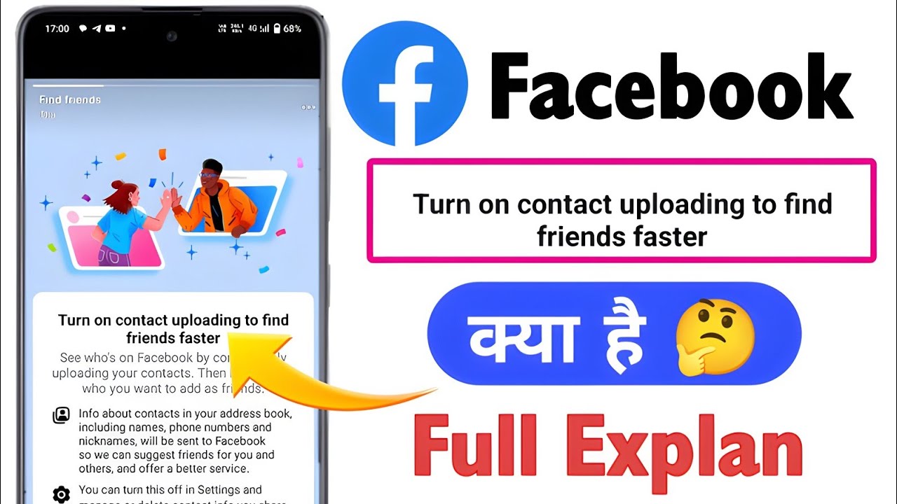 Turn on contact uploading to find friends faster |facebook turn on ...