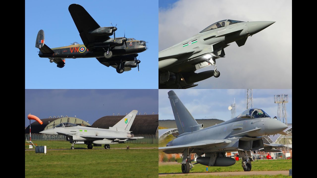 Aircraft action at RAF Coningsby, with ATC radio comms, 15.10.20 - YouTube