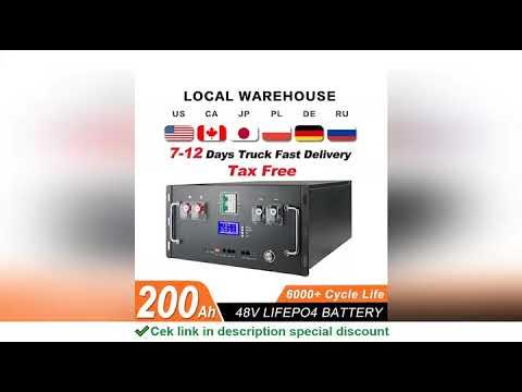 LiFePO4 48V 200Ah Battery Pack 51.2V 100Ah 120Ah 50Ah Lithium Battery 6000+ Cycl - YouTube