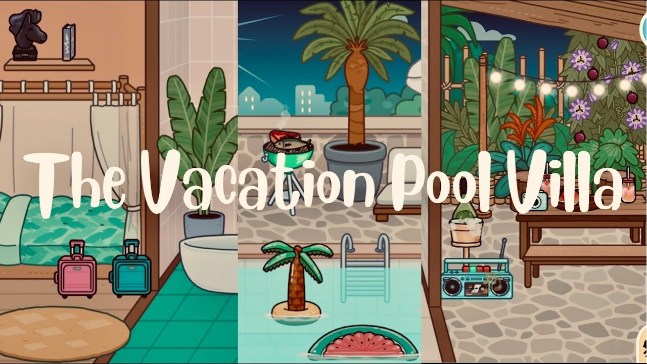 Designing the Vacation Pool Villa | House design | Toca Life World ...