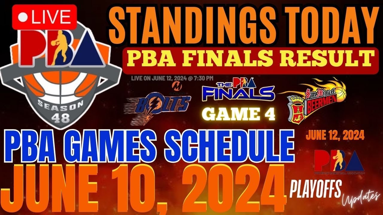 PBA Playoffs Standings today JUNE 10, 2024 | PBA FINALS | PBA LIVE ...