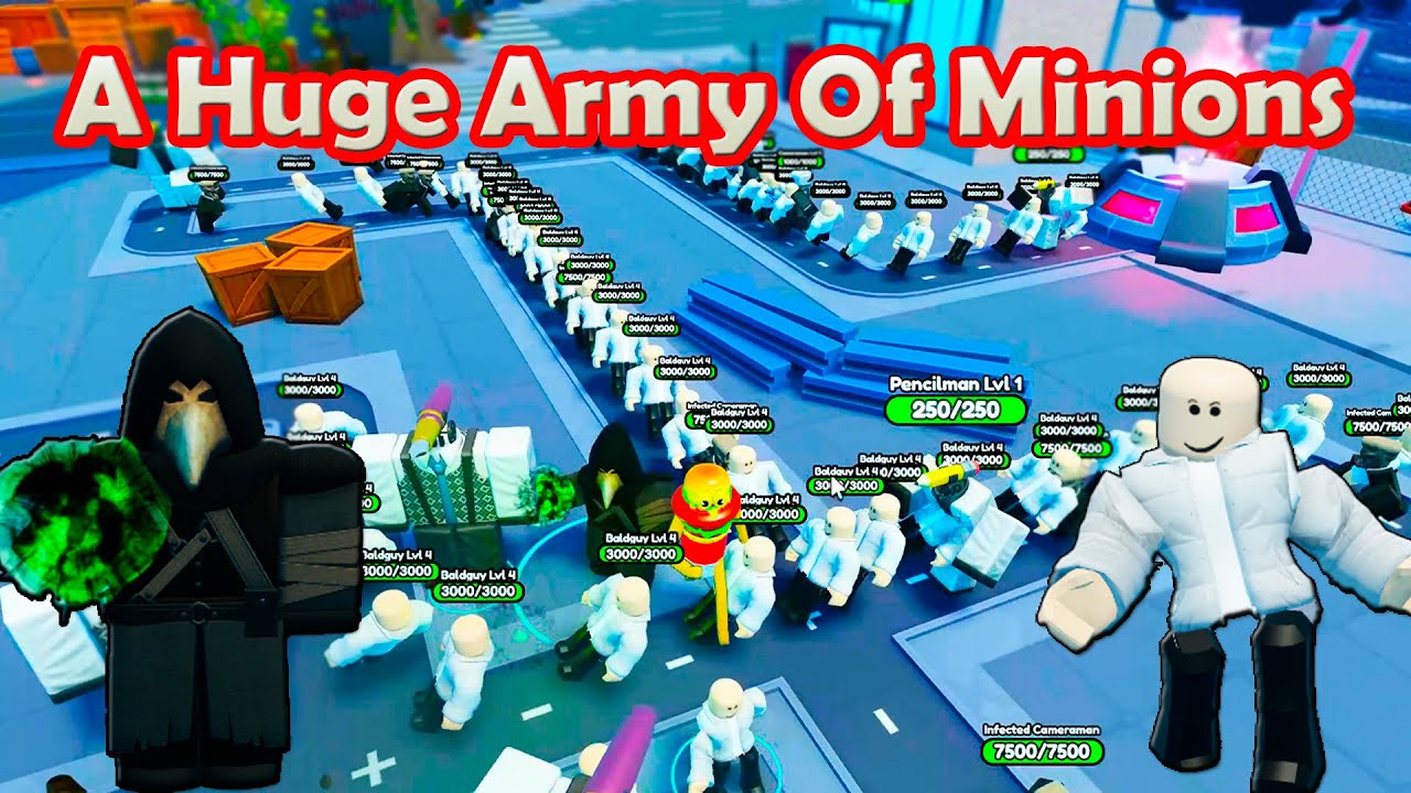 An Army Of Minions Roblox Skibidi Tower Defense - YouTube