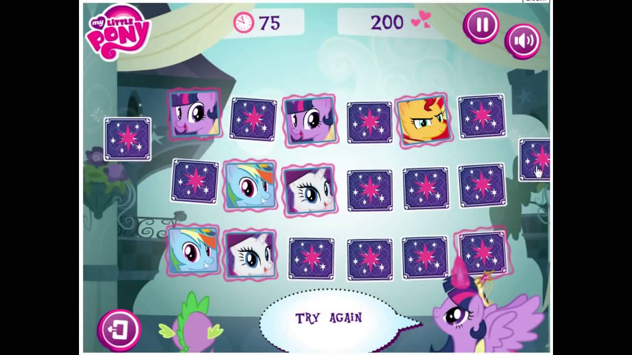 My Little Pony Friendship is Magic Memory Game for Kids Dora The ...