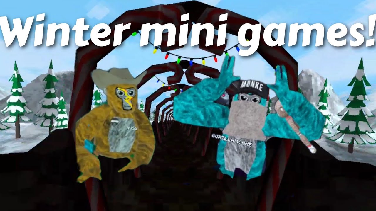 Trying out winter mini games in gorilla tag! #gtag #gorillatag - YouTube