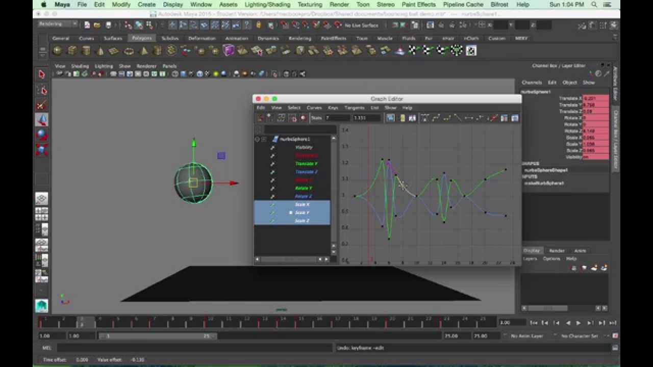 Bouncing Ball Tutorial Part 2: Squash and Stretch - YouTube
