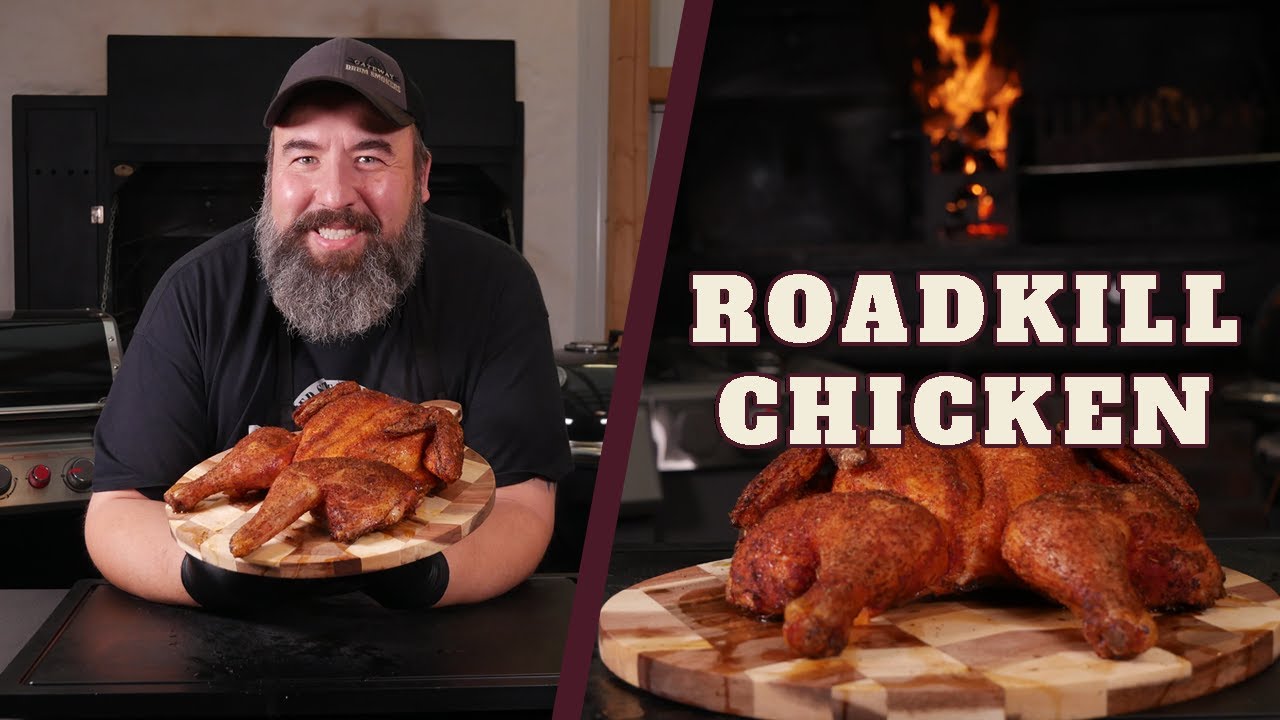 ROADKILL CHICKEN - Knusprig saftiges Platthuhn! - YouTube